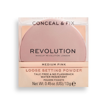 Revolution Conceal & Fix Setting Powder - Medium Pink - PINK PANDA