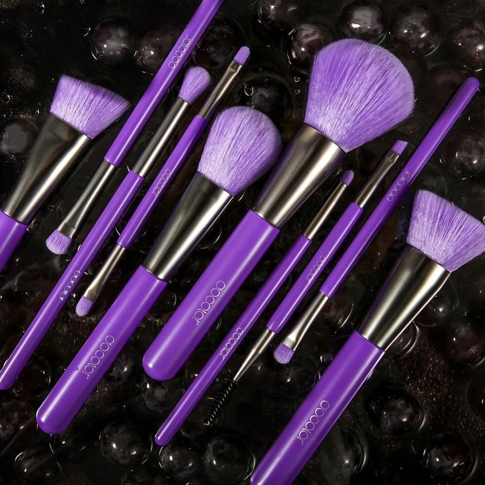 Docolor сет четки за грим - 10 Pieces Synthetic Makeup Brush Set - Neon ...